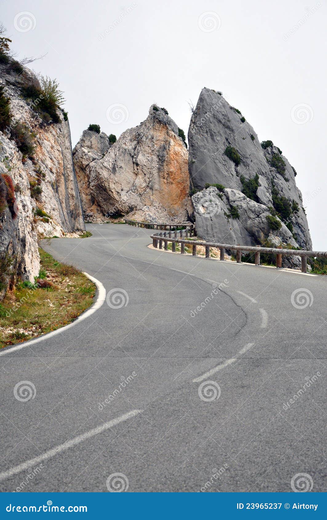 Twisting rocky road stock image. Image of auto, mountains - 23965237