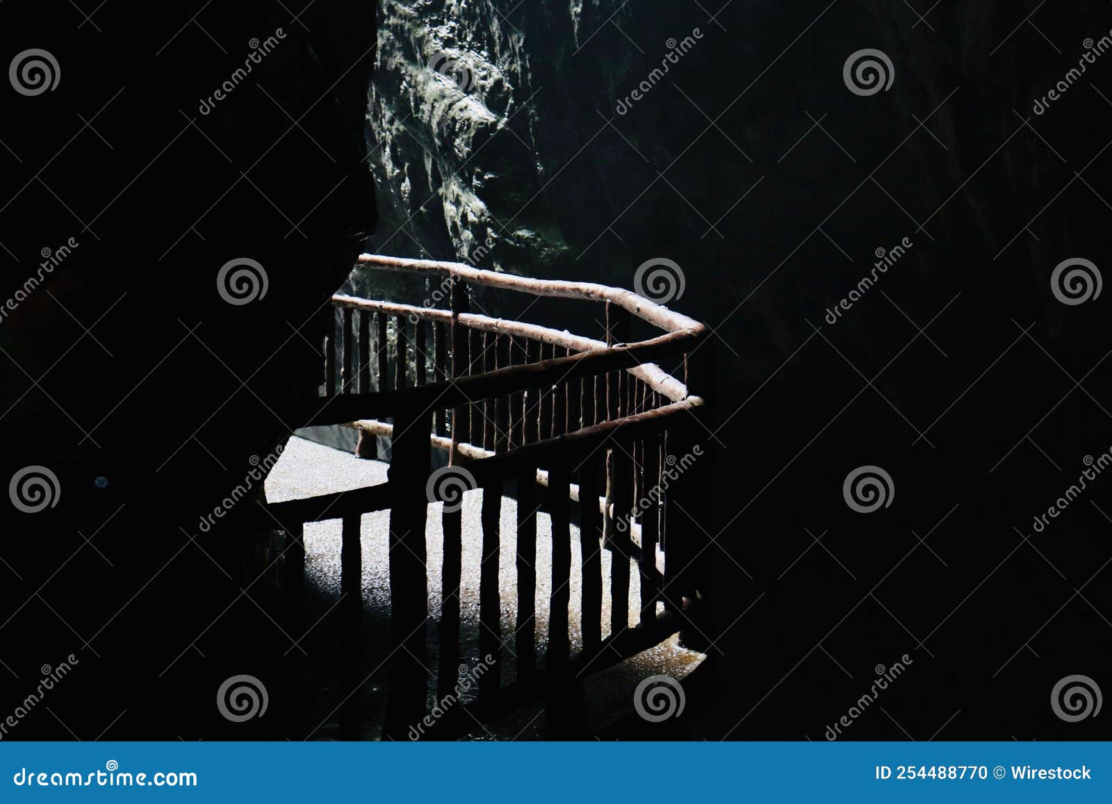 Twisting Trail in the Cliffs in Darkness Stock Photo - Image of ...