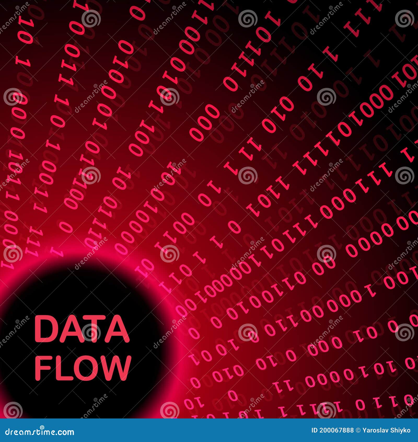Twisting Tunnel of Digital Binary Computer Code Stock Vector ...
