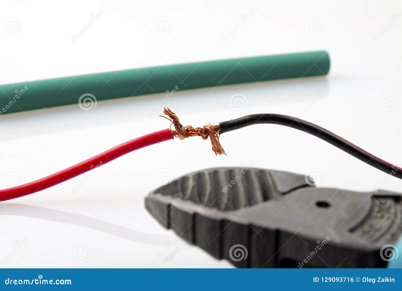 Twisting the Two Wires, Side Cutters are Located Side by Side, All on a ...