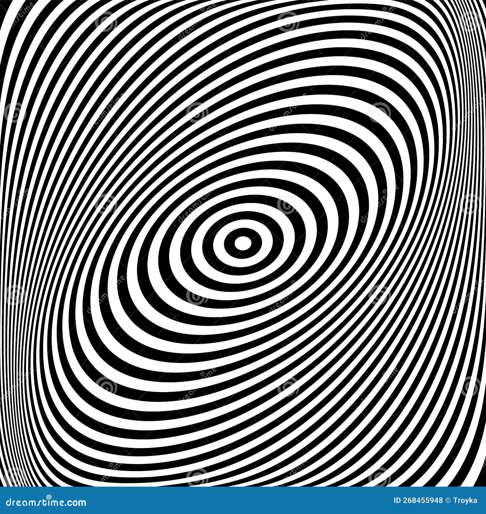 Twisting Whirl Motion and 3D Illusion in Abstract Op Art Striped Lines ...