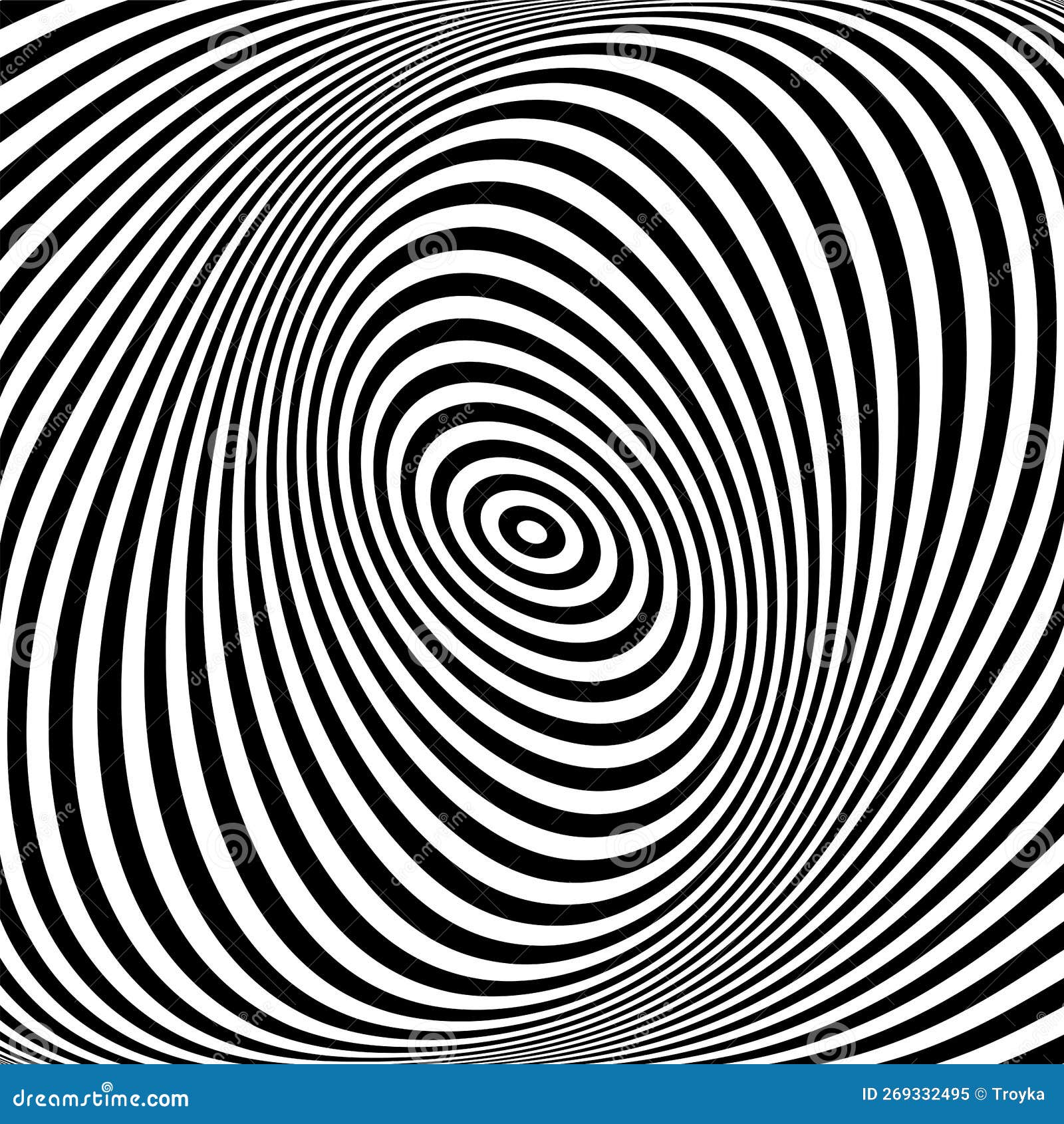 Twisting Whirl Motion and 3D Illusion in Abstract Op Art Striped Lines ...