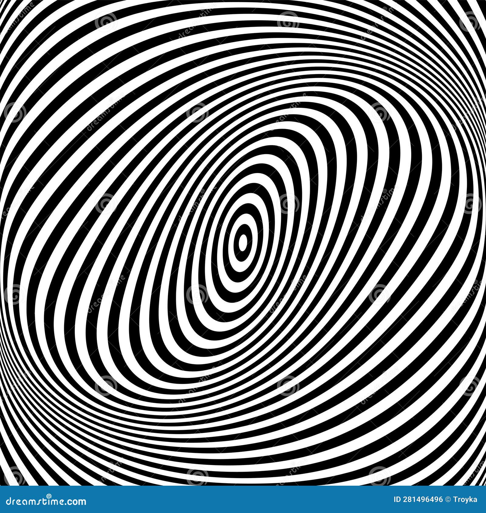 Twisting Whirl Motion and 3D Illusion in Abstract Op Art Striped Lines ...