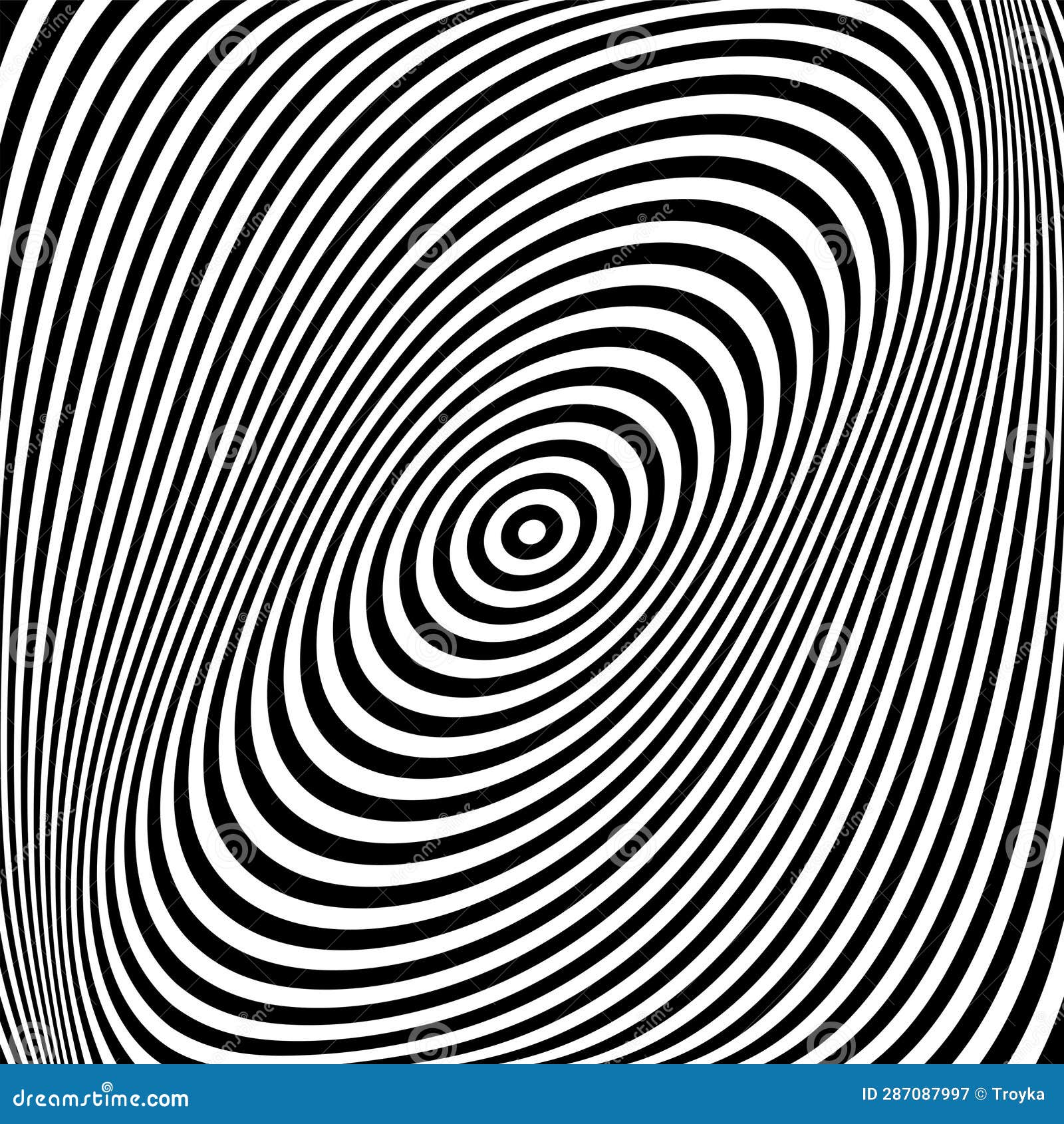 Twisting Whirl Motion and 3D Illusion in Abstract Op Art Striped Lines ...