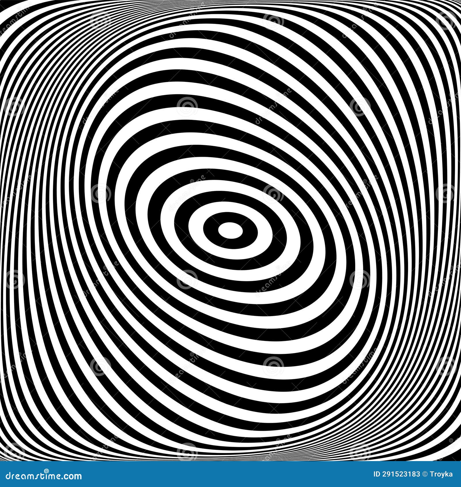 Twisting Whirl Motion and 3D Illusion in Abstract Op Art Striped Lines ...