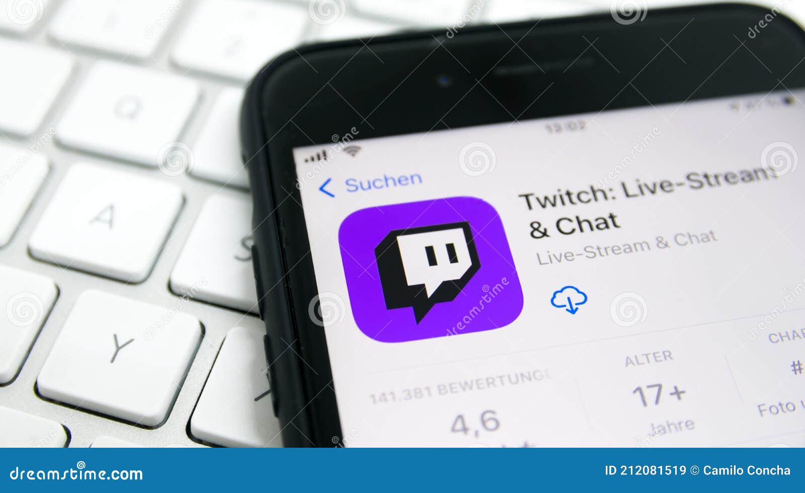 Twitch Game Live Streaming Logo on a Smartphone Editorial Stock Image ...