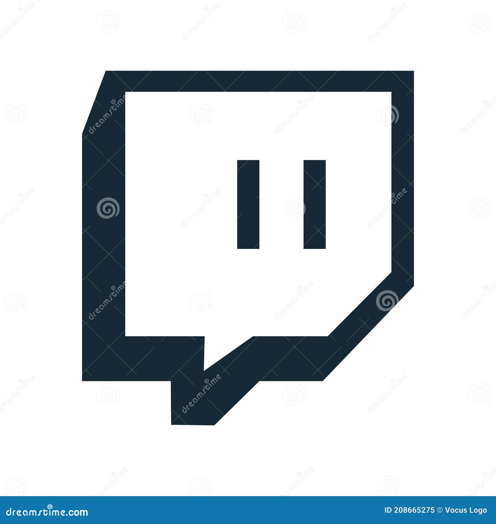 Twitch Icon Vector Logo Template Editorial Image - Illustration of wild ...