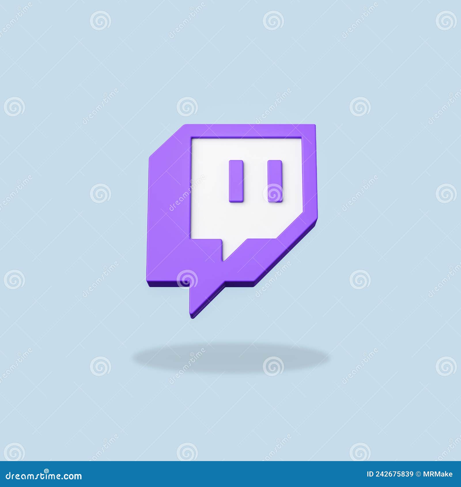 Twitch Logo on Flat Blue Background Editorial Stock Image ...