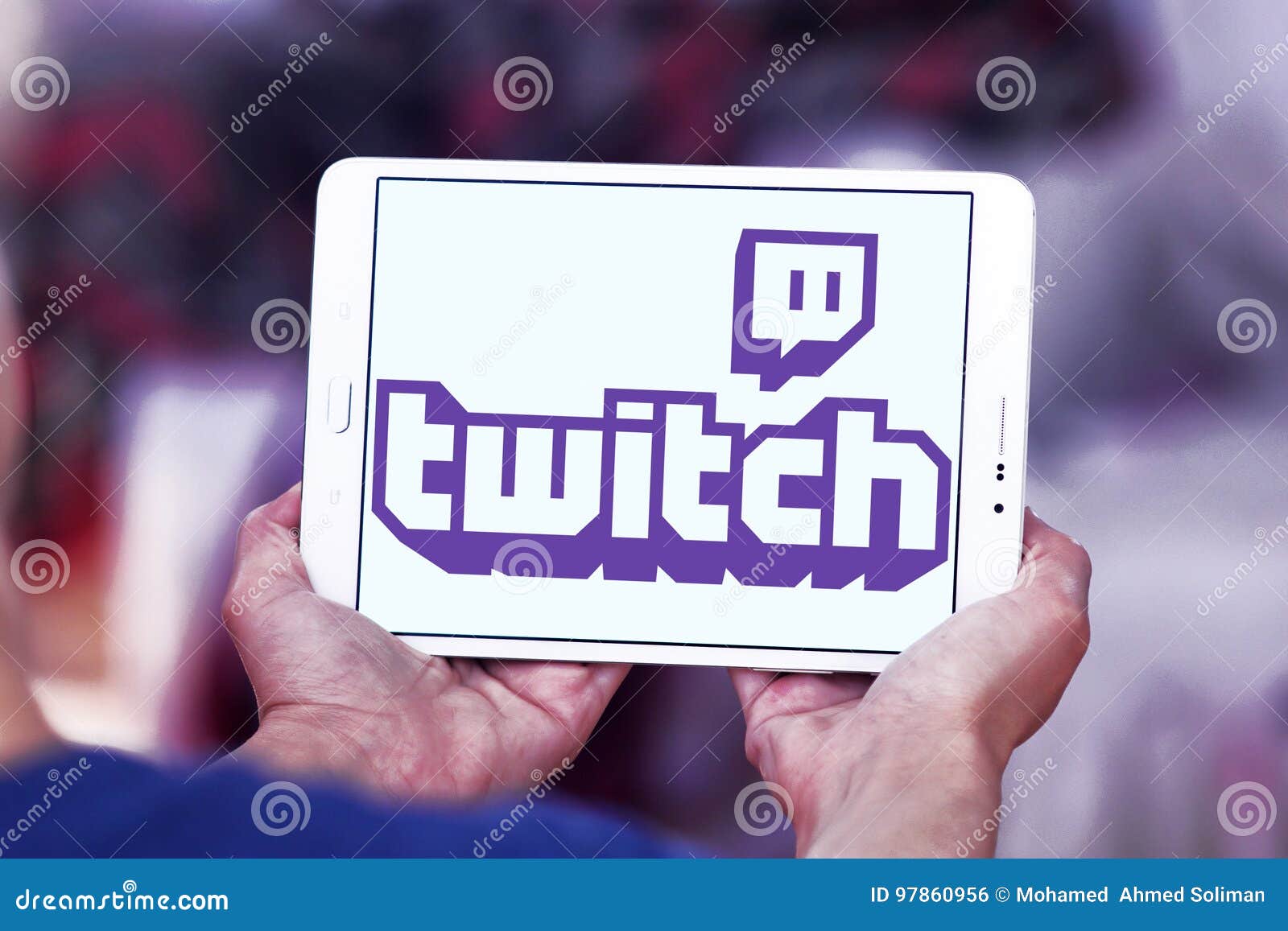 Twitch mobile logo editorial photo. Image of live, play - 97860956