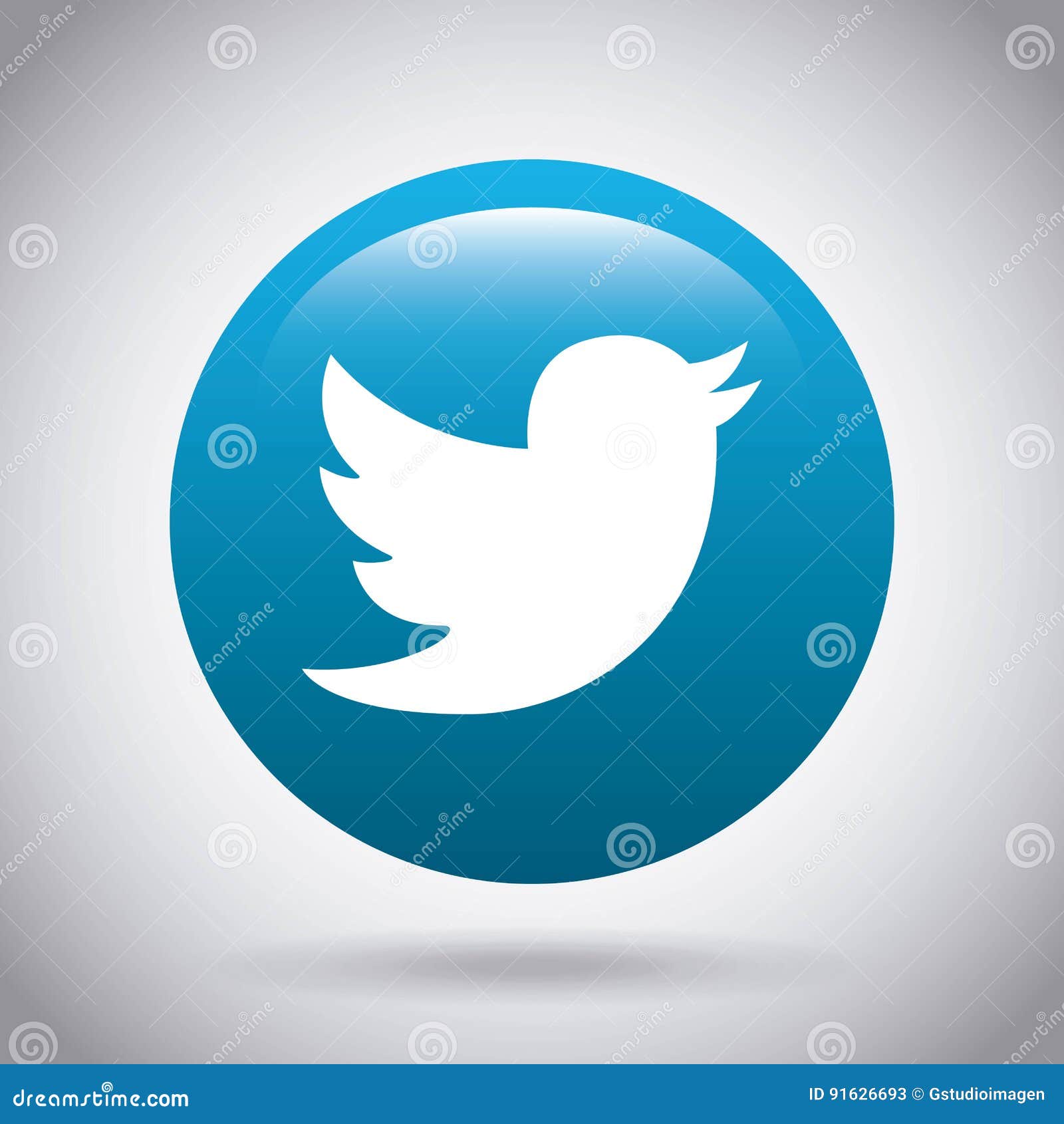 Twiter classic emblem icon editorial stock photo. Illustration of ...