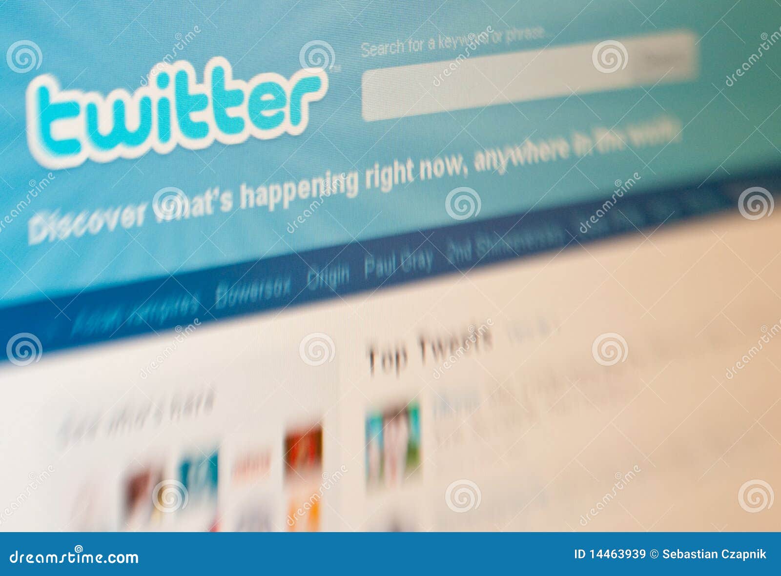 Twitter editorial stock image. Image of screen, people - 14463939