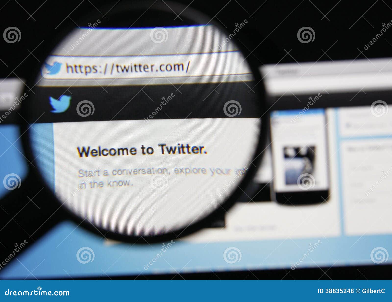 Twitter foto de archivo editorial. Imagen de sitio, conectado - 38835248