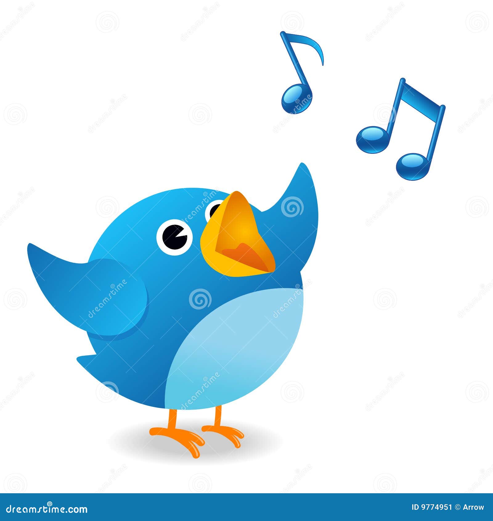 Twitter bird stock illustration. Illustration of animal - 9774951
