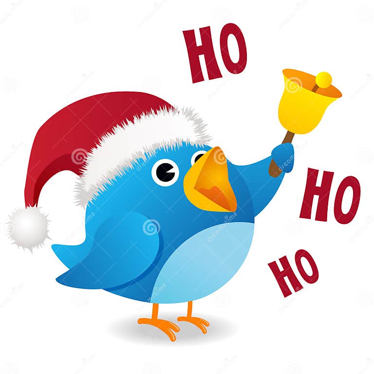 Twitter bird ho ho ho stock illustration. Illustration of speak - 10719310