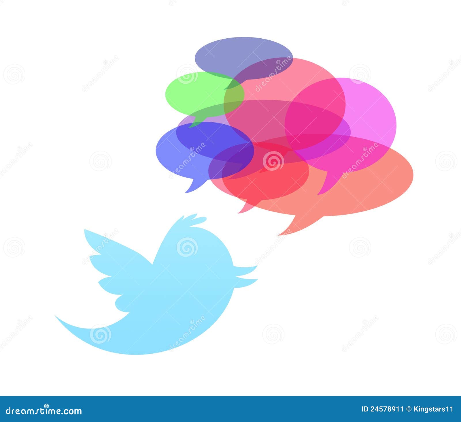 Twitter Bird Logo. Realistic Social Media Icon Logotype. Twitter ...