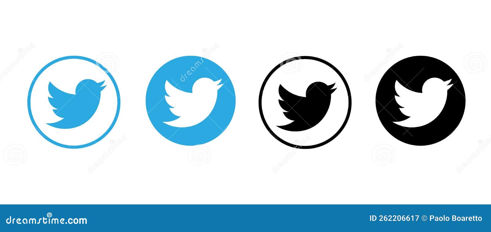 Twitter Circle Button Icon 3D On Dark Bakcgorund. Elegant Template ...