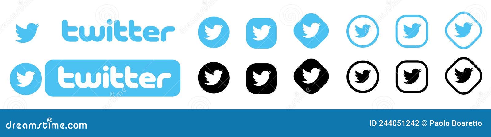Twitter Bird Vector Icon EPS 10 on a White Background Editorial Photography - Illustration of ...