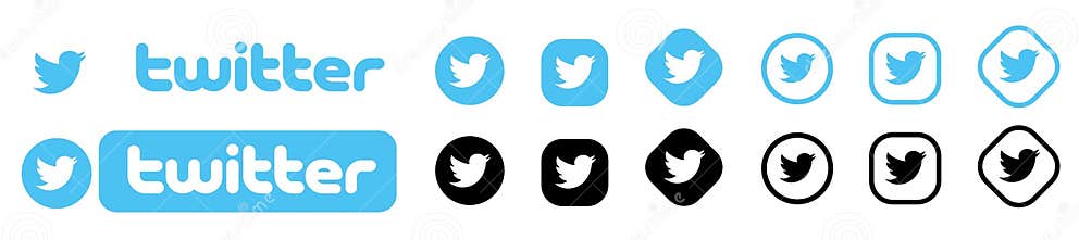 Twitter Bird Vector Icon EPS 10 on a White Background Editorial ...