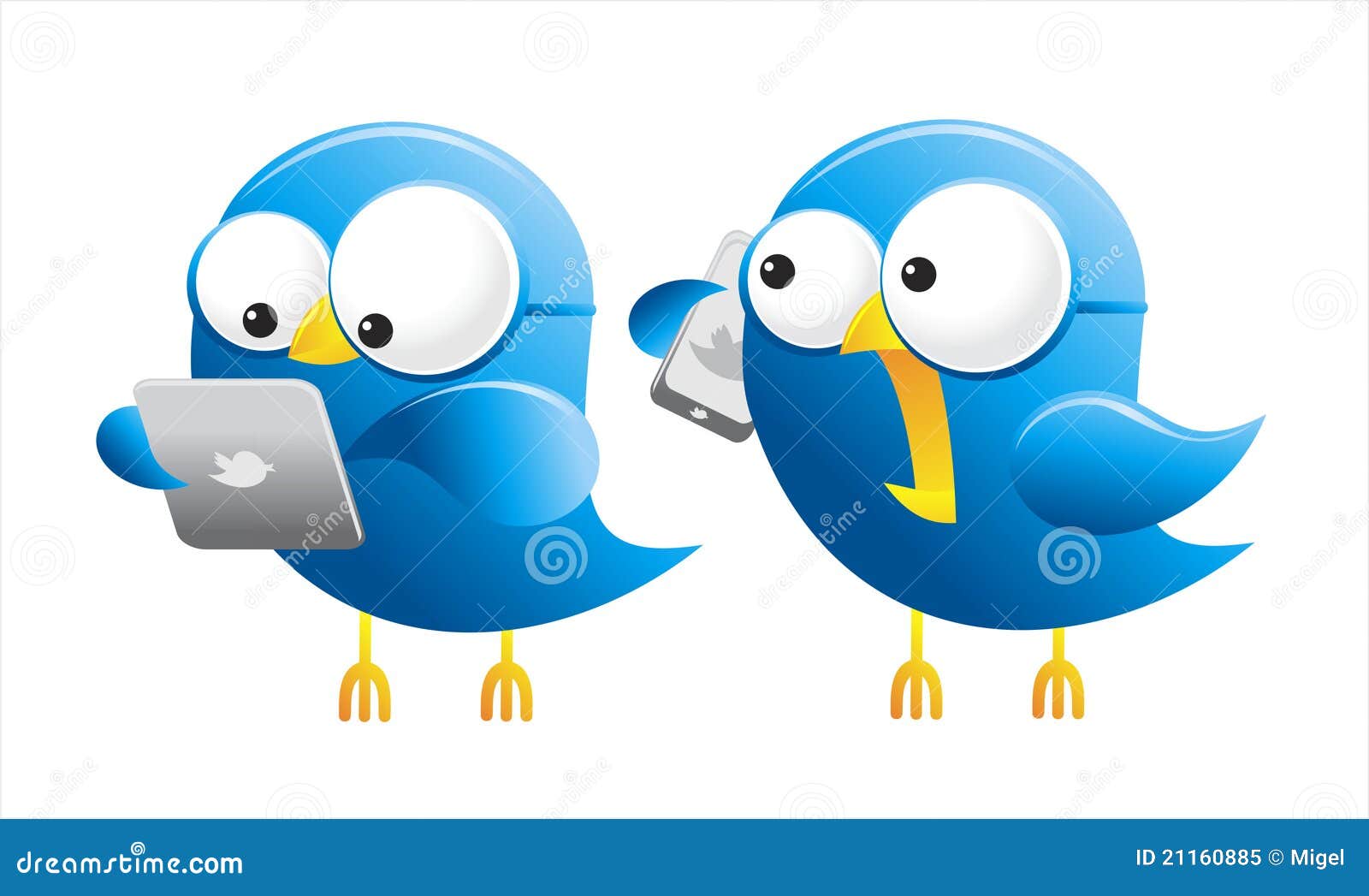 Twitter Birds stock vector. Illustration of bird, twitter - 21160885