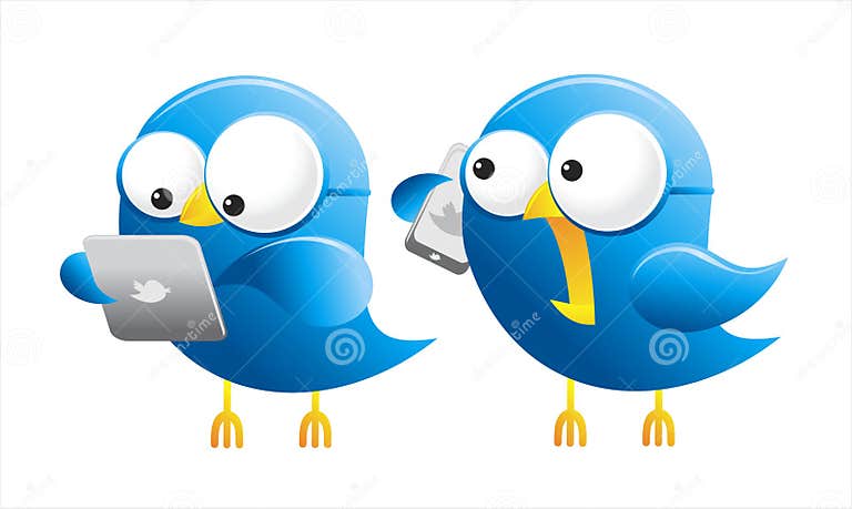 Twitter Birds stock vector. Illustration of bird, twitter - 21160885