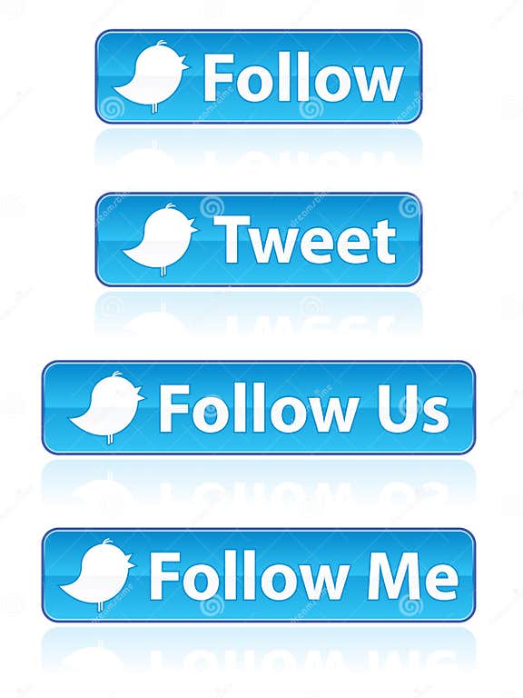 Twitter Buttons EPS editorial photography. Illustration of drawing ...