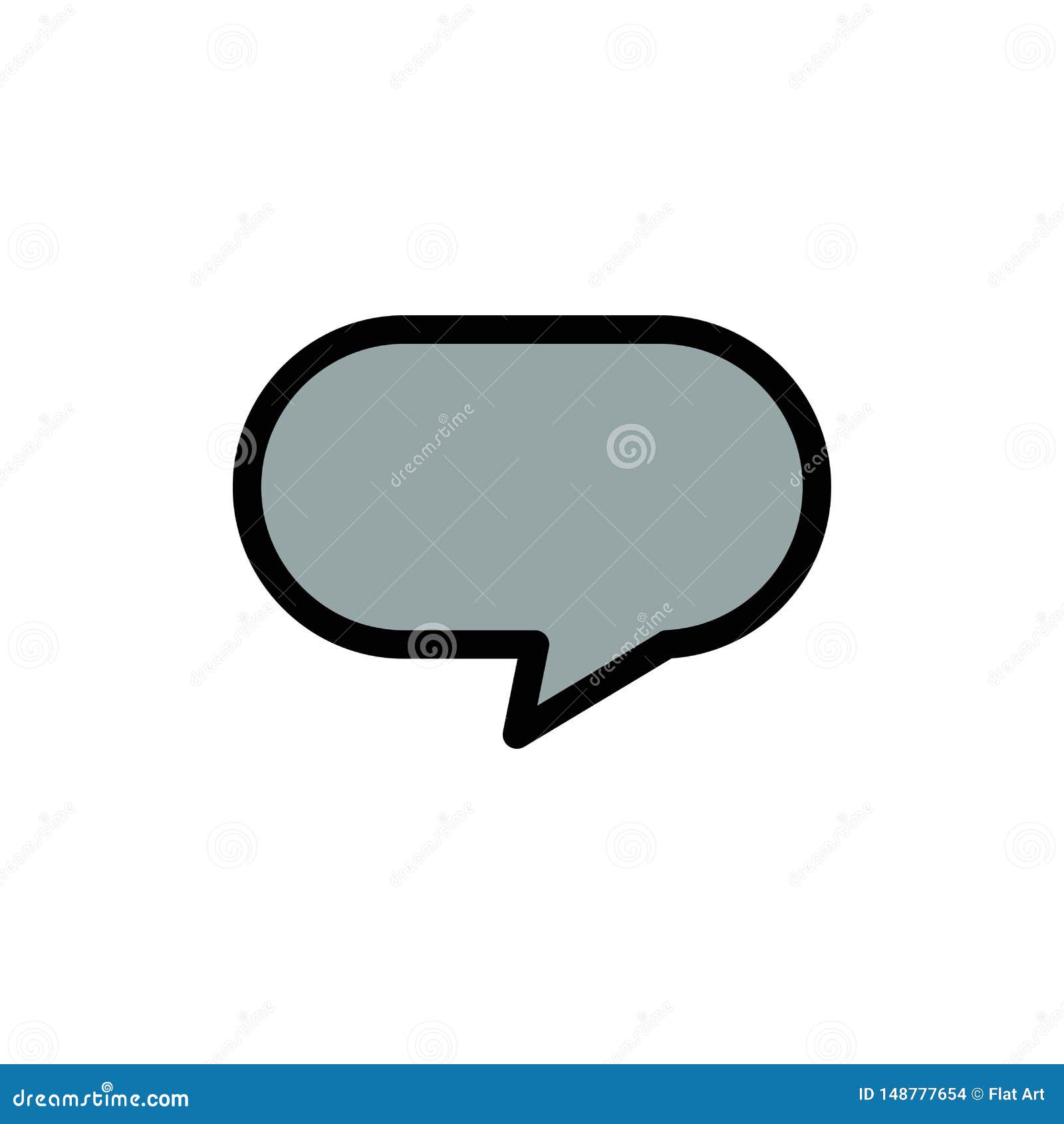 Twitter, Chat, Chatting Flat Color Icon. Vector Icon Banner Template ...