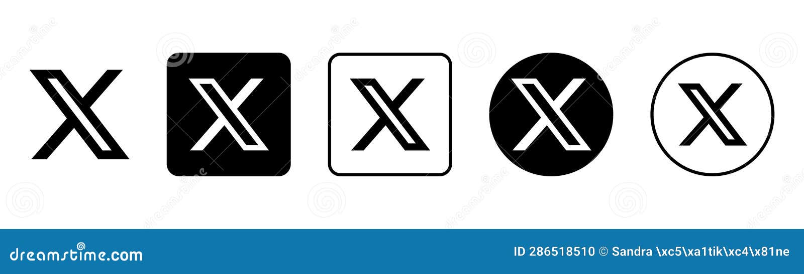 Twitter X Icon New Vector Logo Editorial Image - Illustration of bubble ...