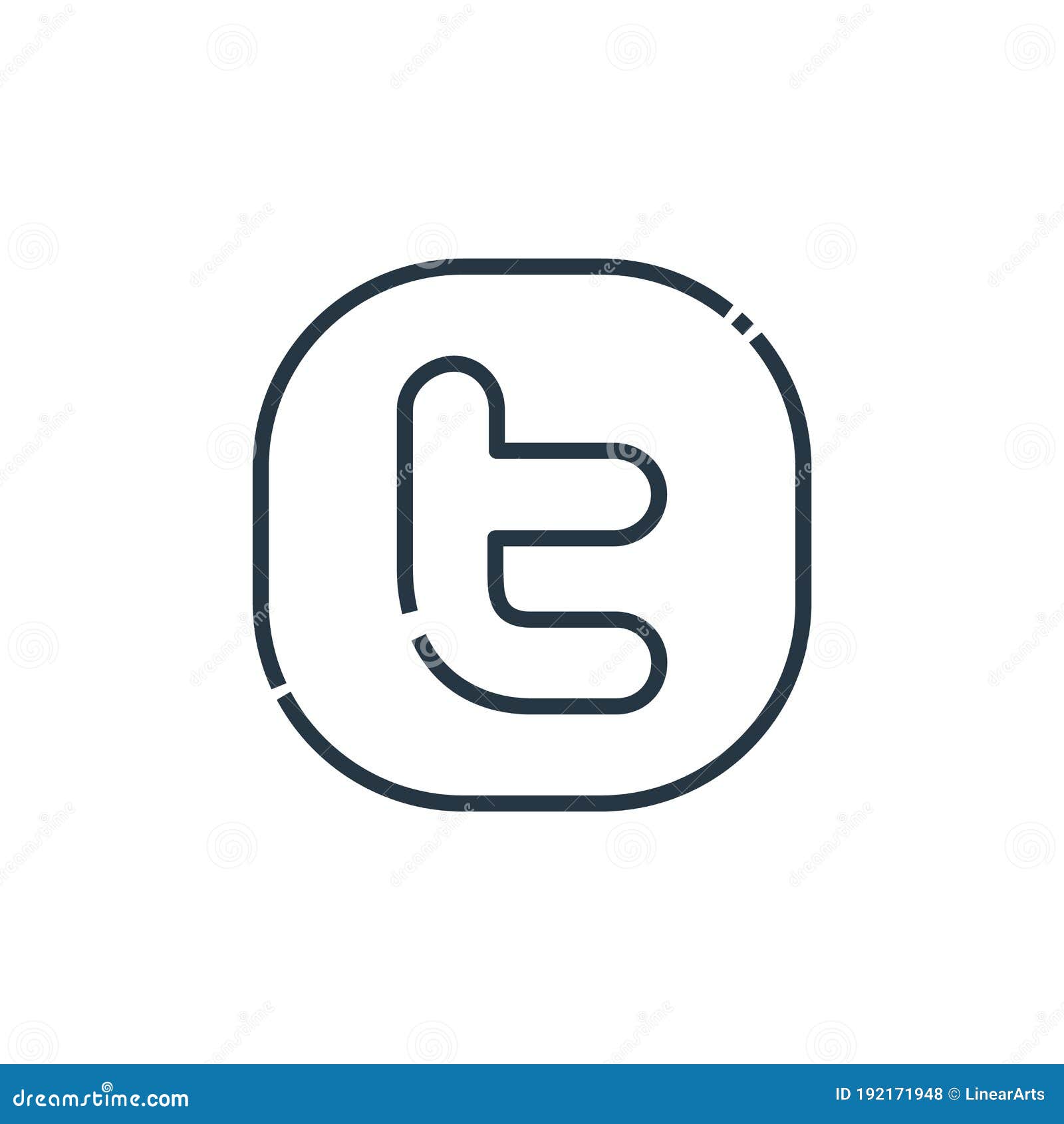 Twitter Icon Vector from Social Media Logos Concept. Thin Line ...