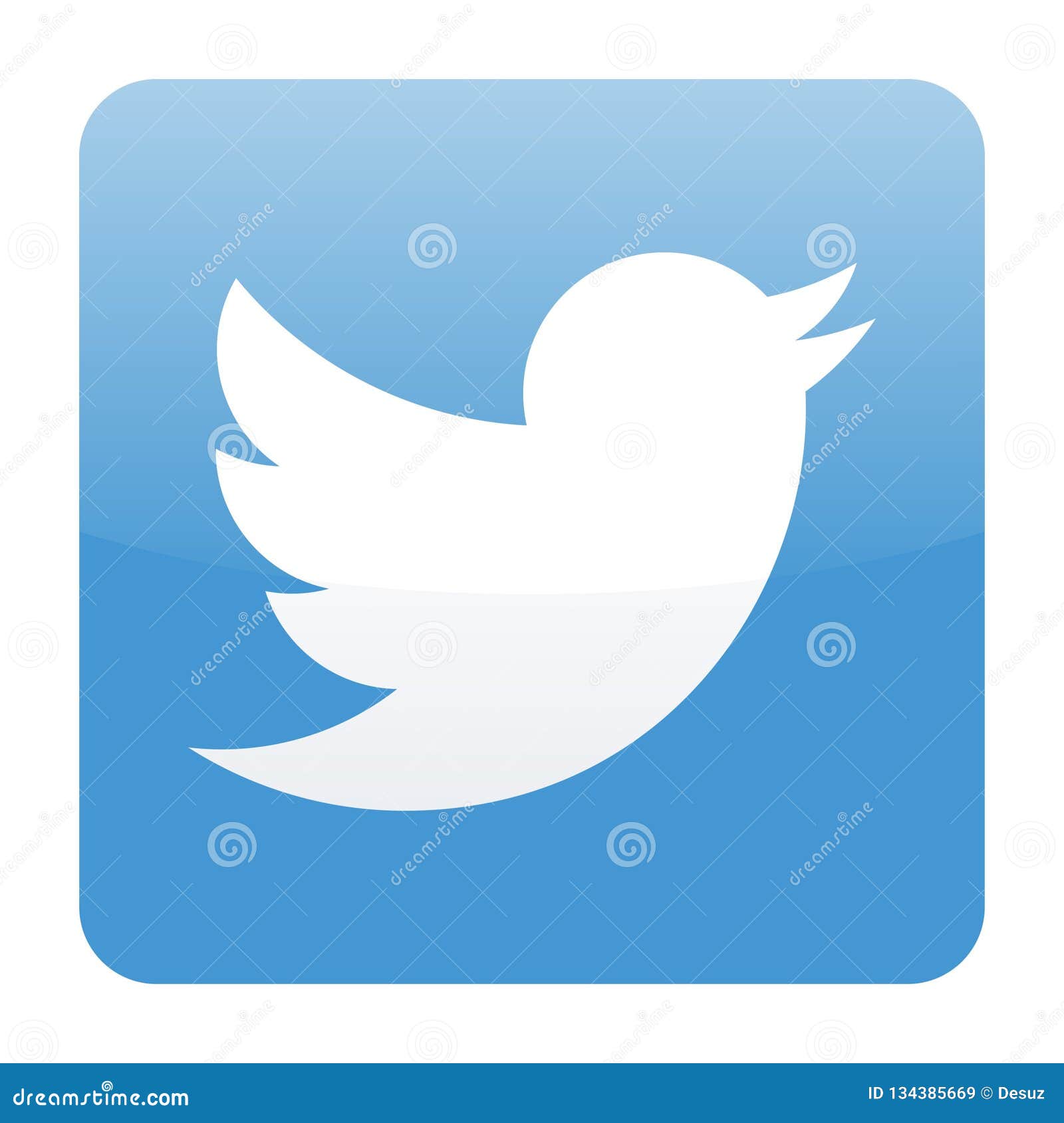 Twitter-Ikonenvektor redaktionelles stockbild. Illustration von blau ...