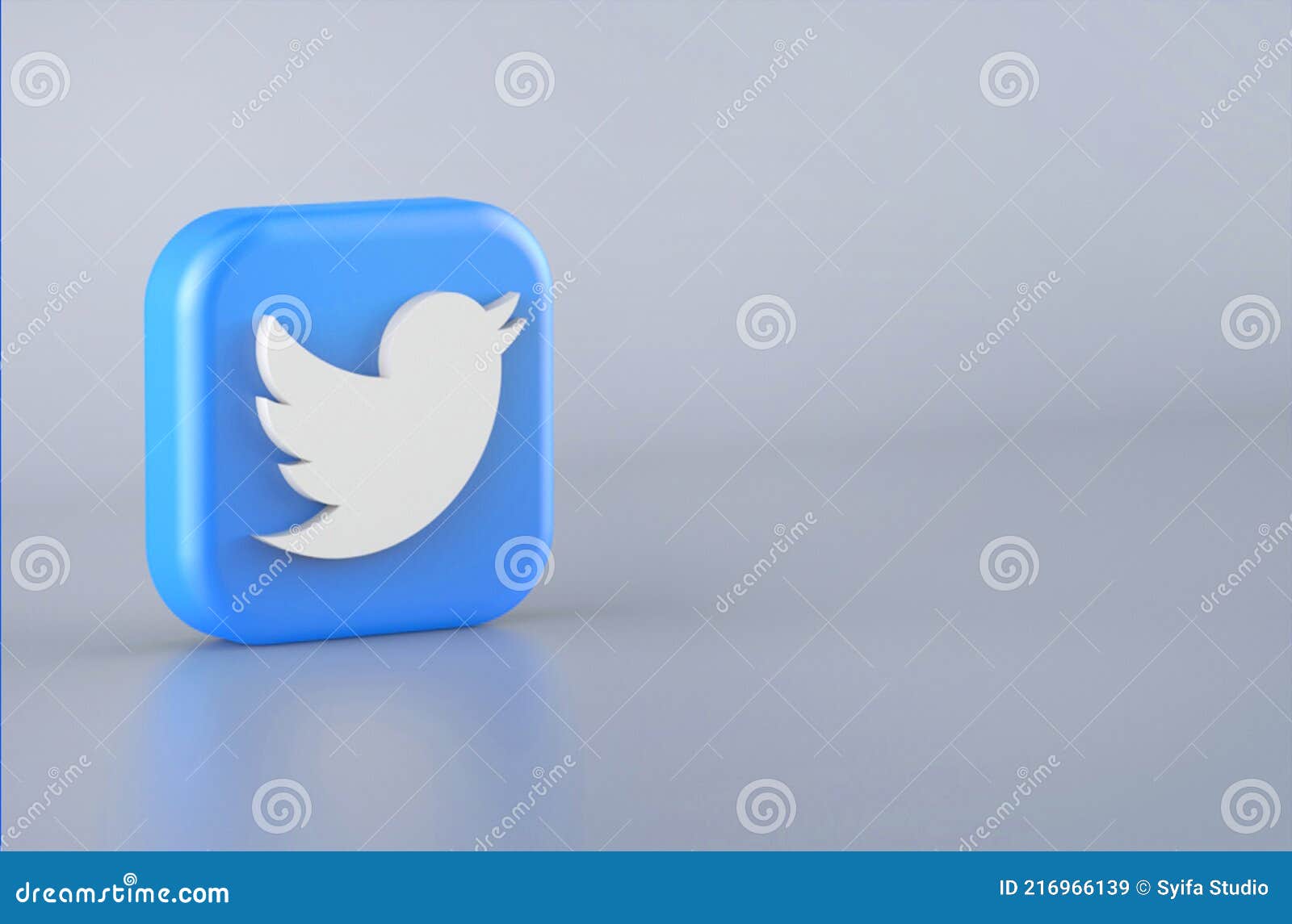 Twitter Logo 3d Rendering Illustration Editorial Stock Image ...