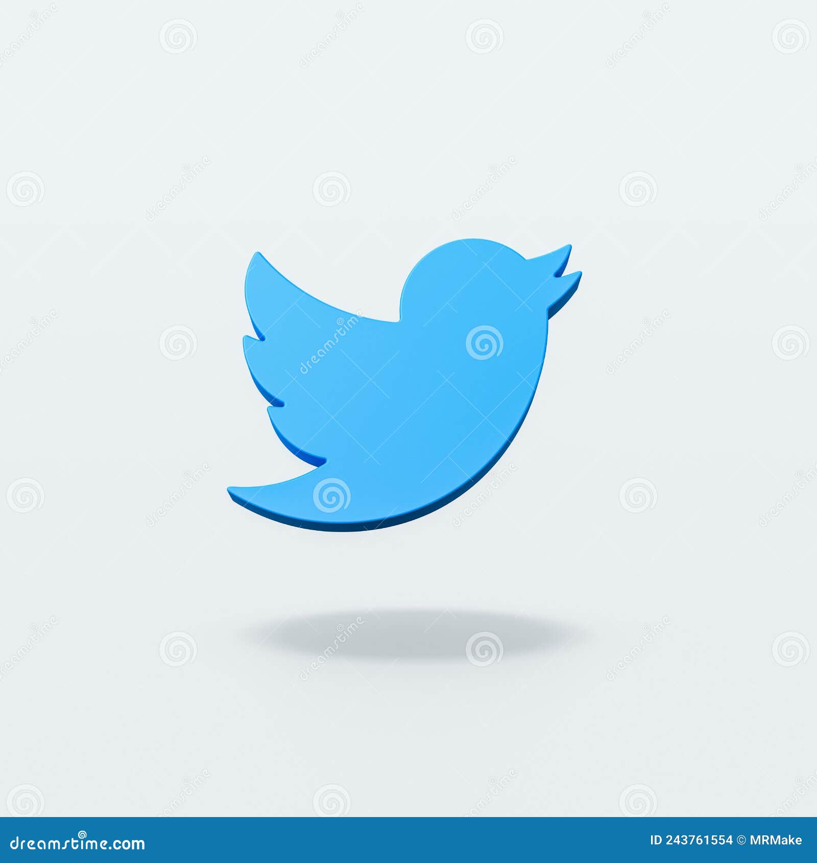 Twitter Logo on Flat Blue Background Editorial Stock Image ...