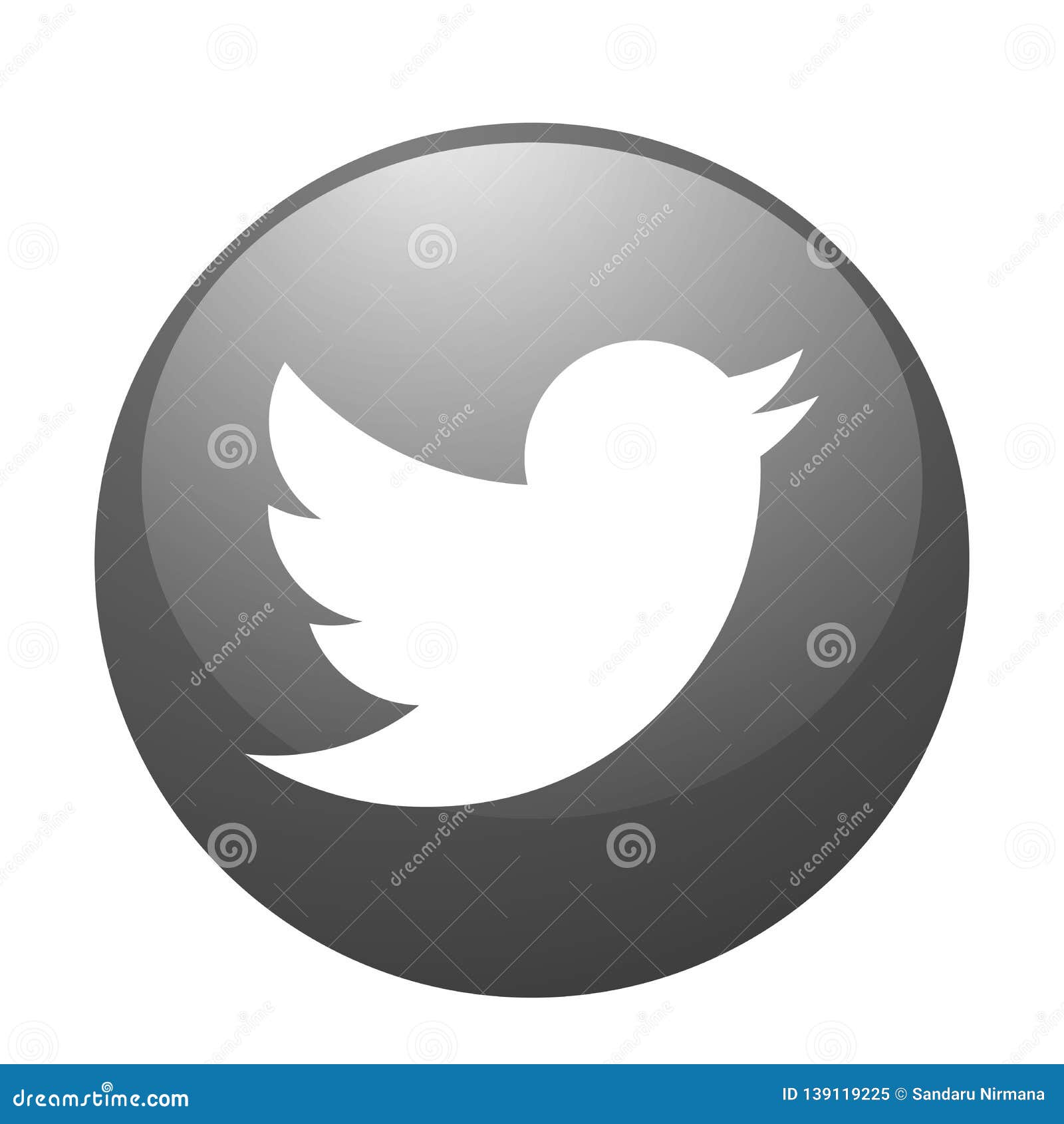 Twitter Logo Icon Bird Vector in Black Element on White Background ...