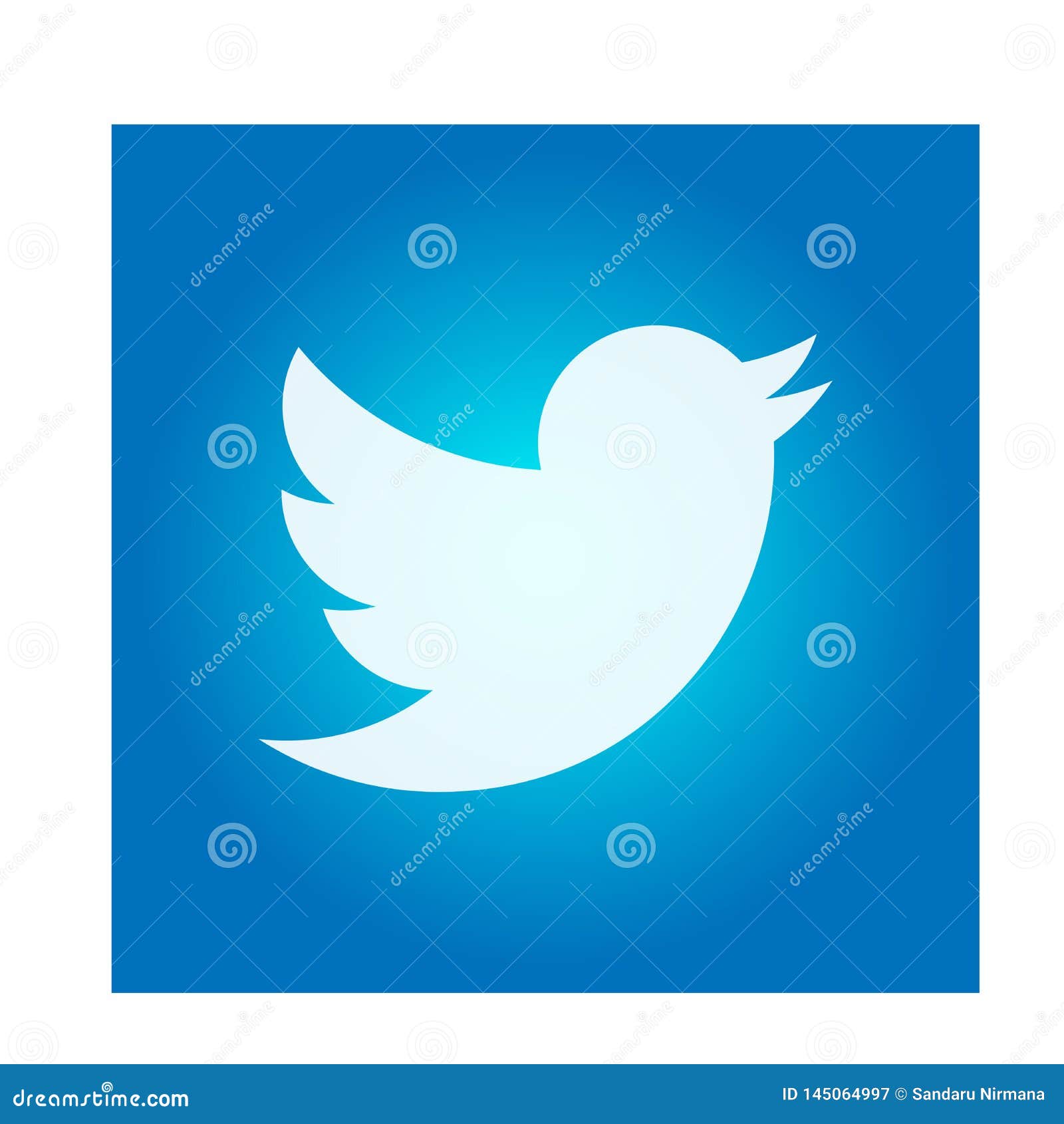 Twitter Logo Icon Bird Vector Element on White Background Editorial ...