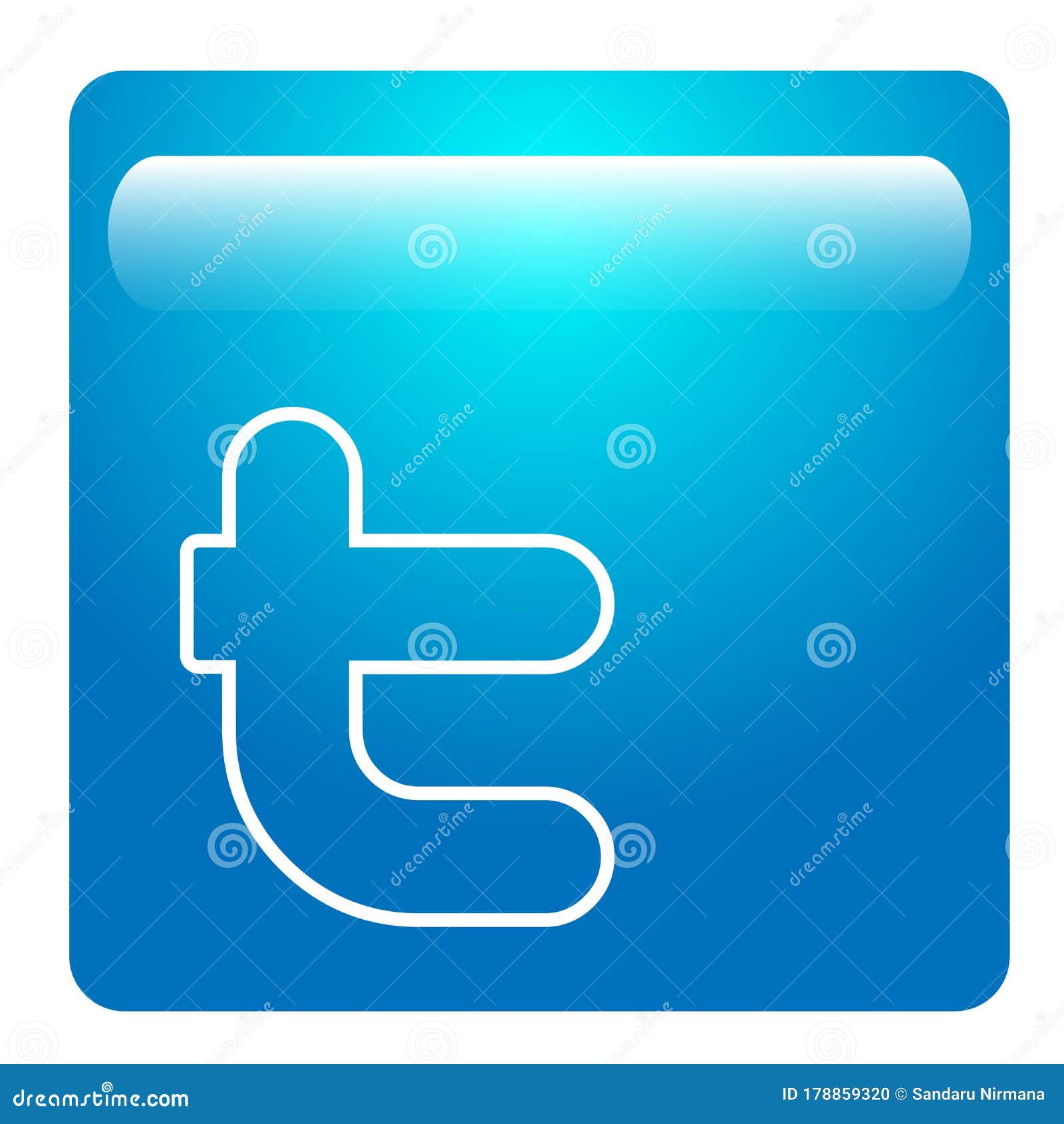 Twitter Logo Icon Letter T Vector Element on White Background Editorial ...