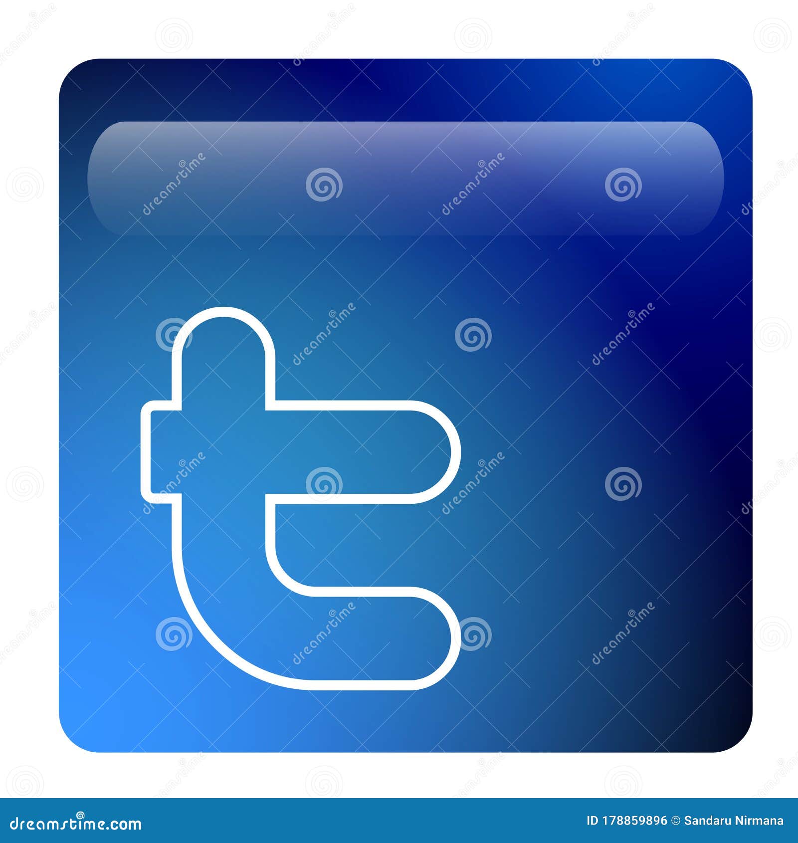 Twitter Logo Icon Letter T Vector Element on White Background Editorial ...