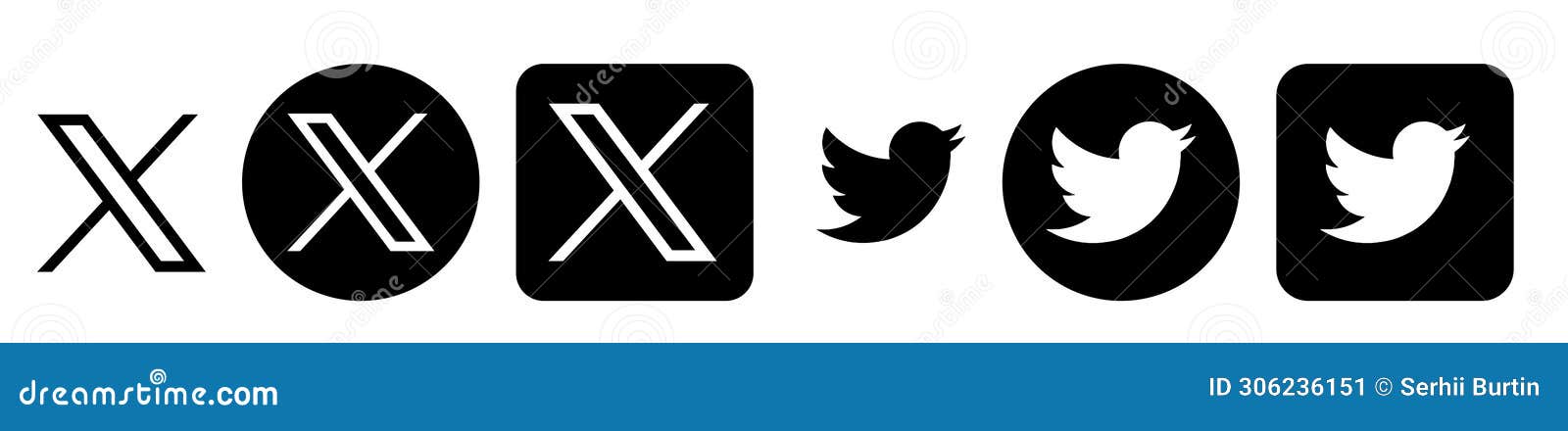 Twitter Logo , New Logo Twitter , Twitter X, Old Logo, Old Twitter. EPS ...