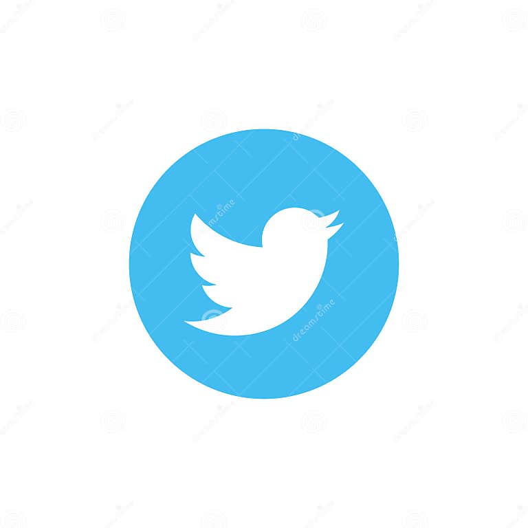 Twitter Logo Vector editorial stock image. Illustration of flat - 125277364