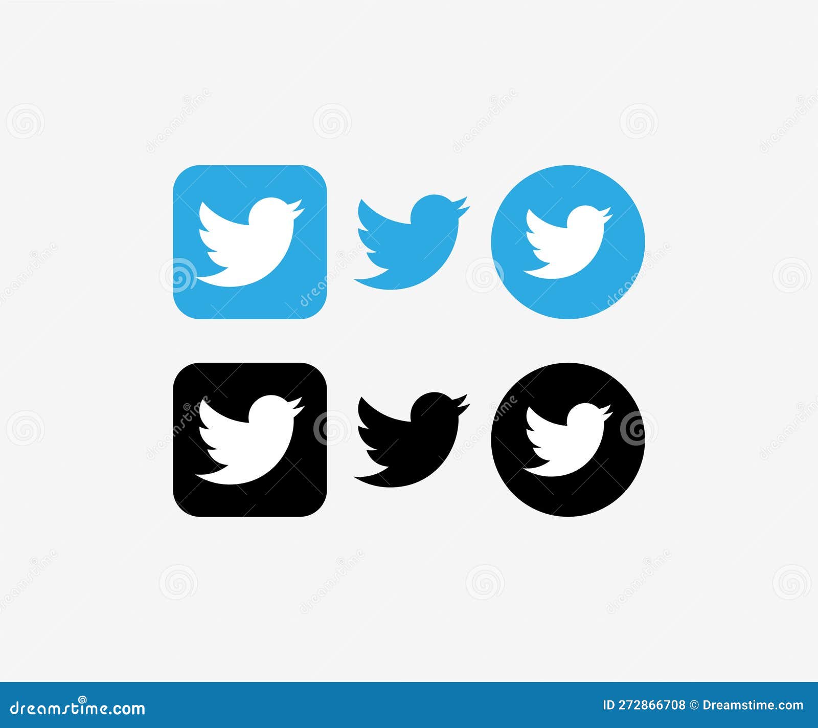 Twitter Logotype Set. Twitter Icon Vector Design and Illustration ...