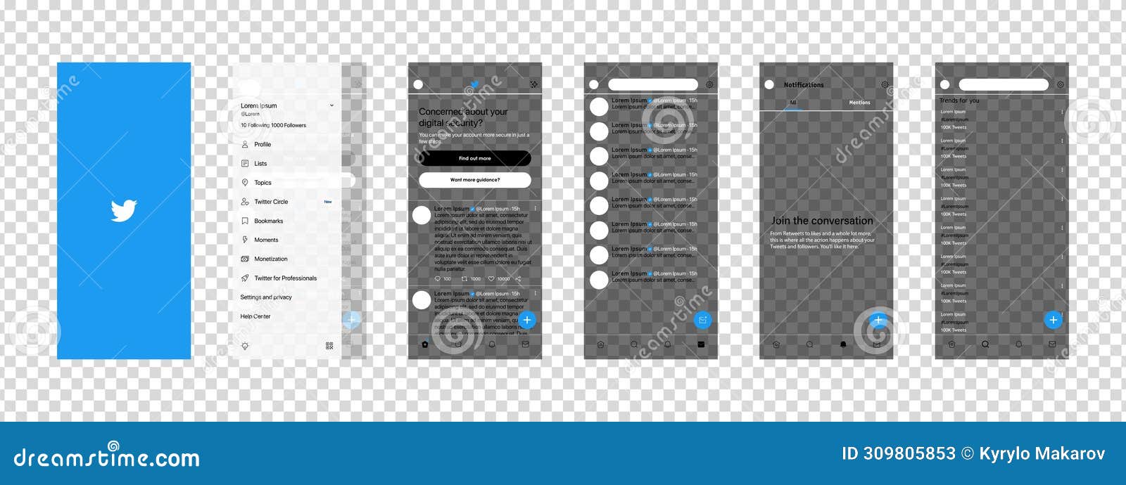 Twitter Mobile Interface. Twitter Screen Social Media, Social Network ...