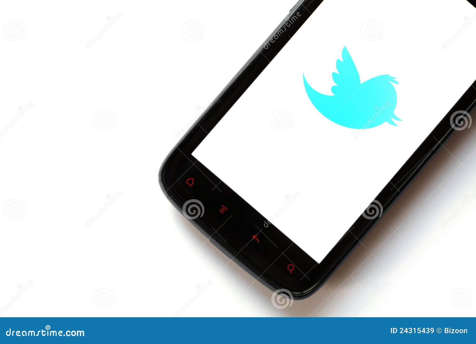 Twitter phone editorial stock image. Image of connect - 24315439