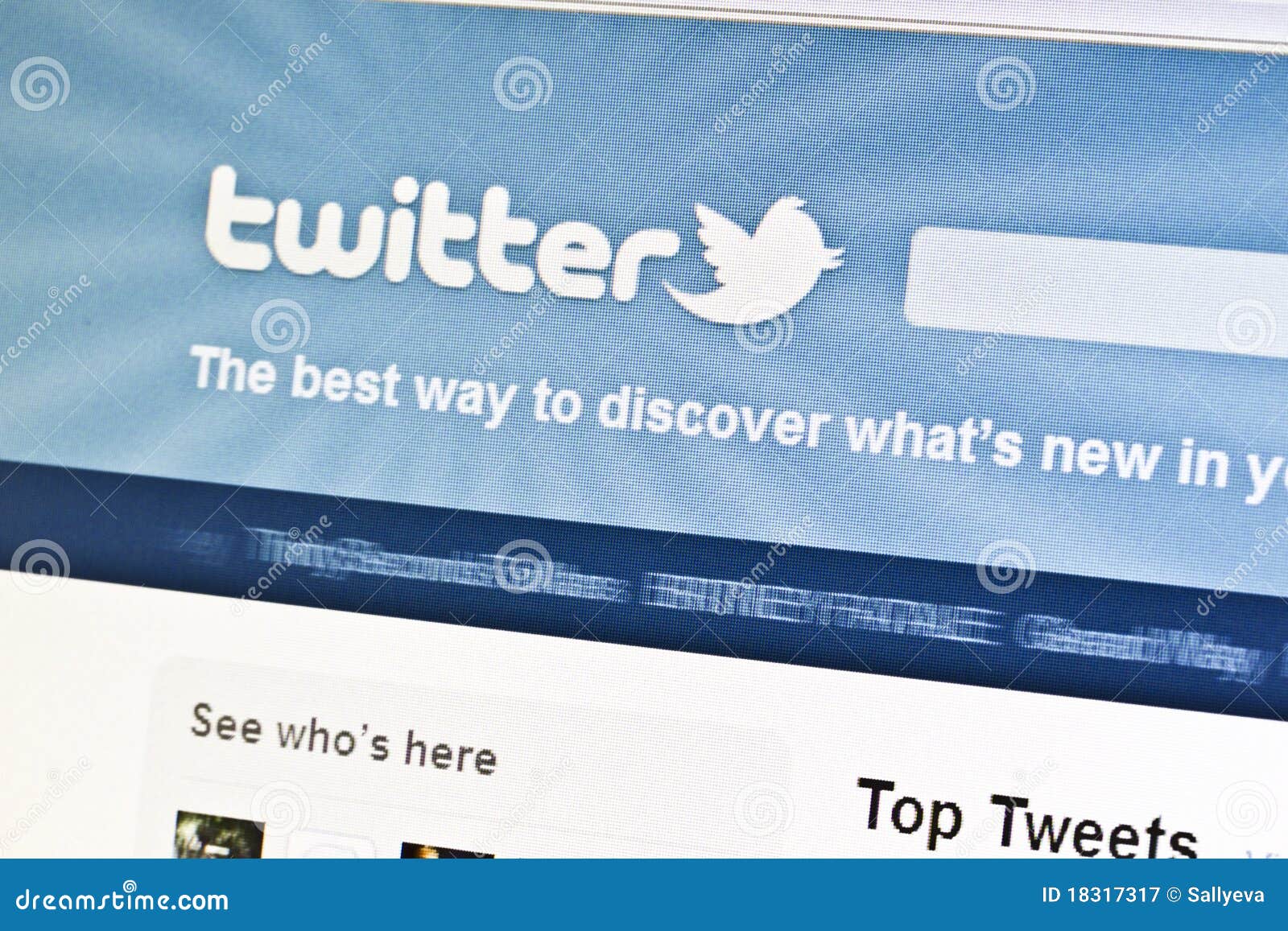 Twitter website editorial photography. Image of digital - 18317317