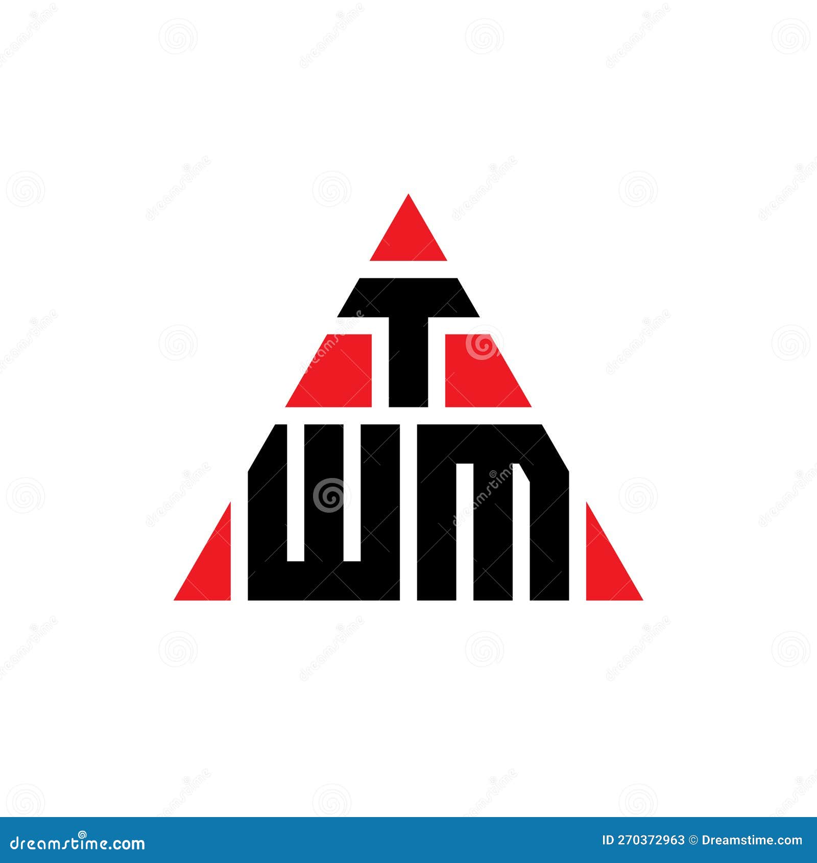 TWM Triangle Letter Logo Design with Triangle Shape. TWM Triangle Logo ...
