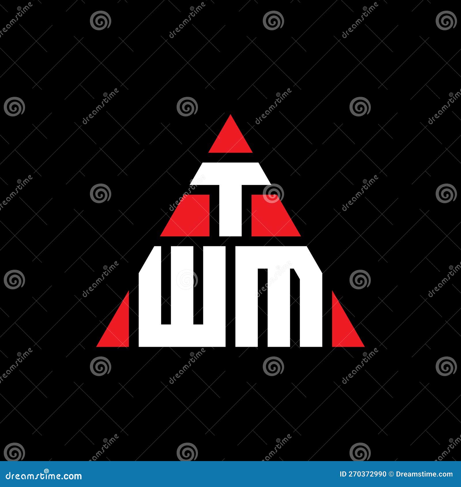 TWM Triangle Letter Logo Design with Triangle Shape. TWM Triangle Logo ...