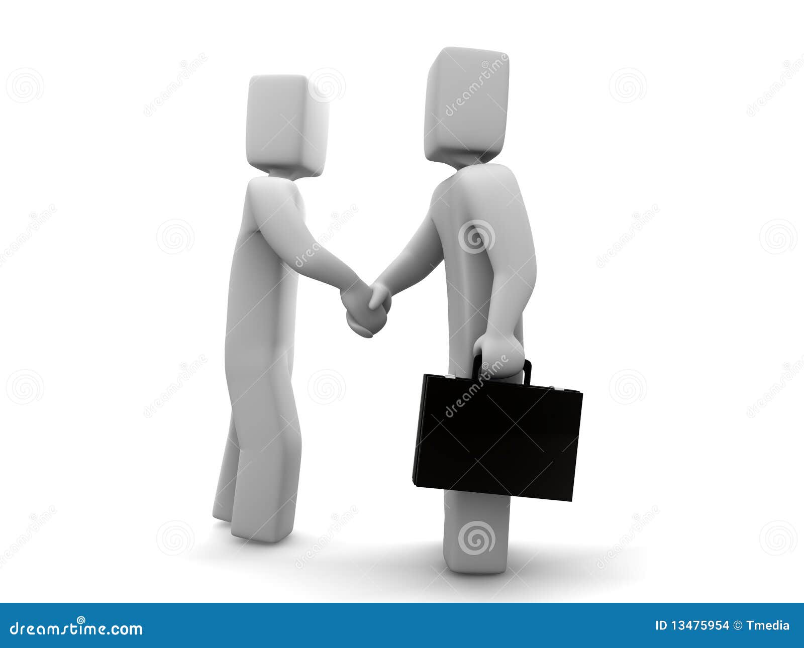 Two 3d business humans stock illustration. Illustration of success ...