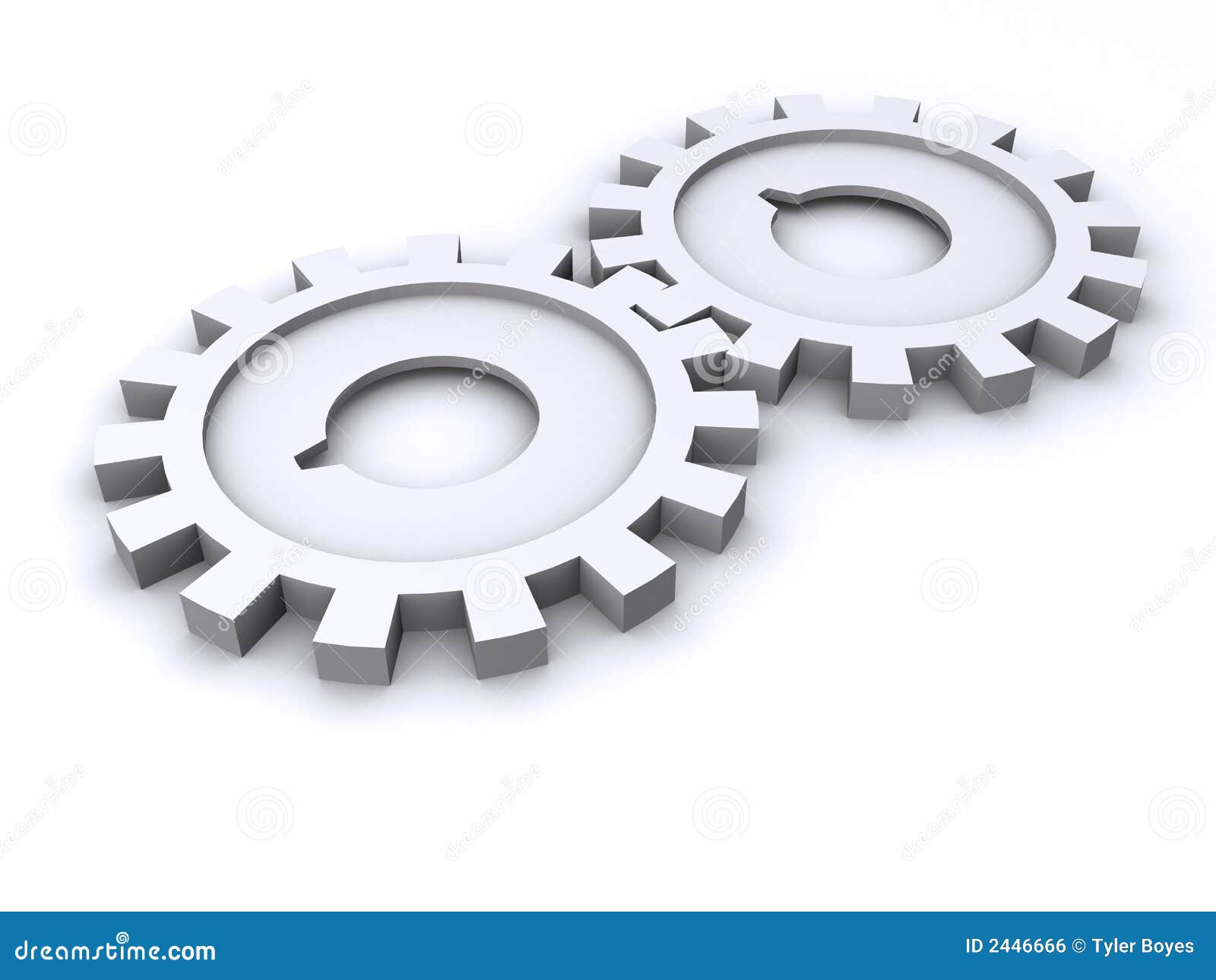 Two 3D gears stock illustration. Illustration of invention - 2446666