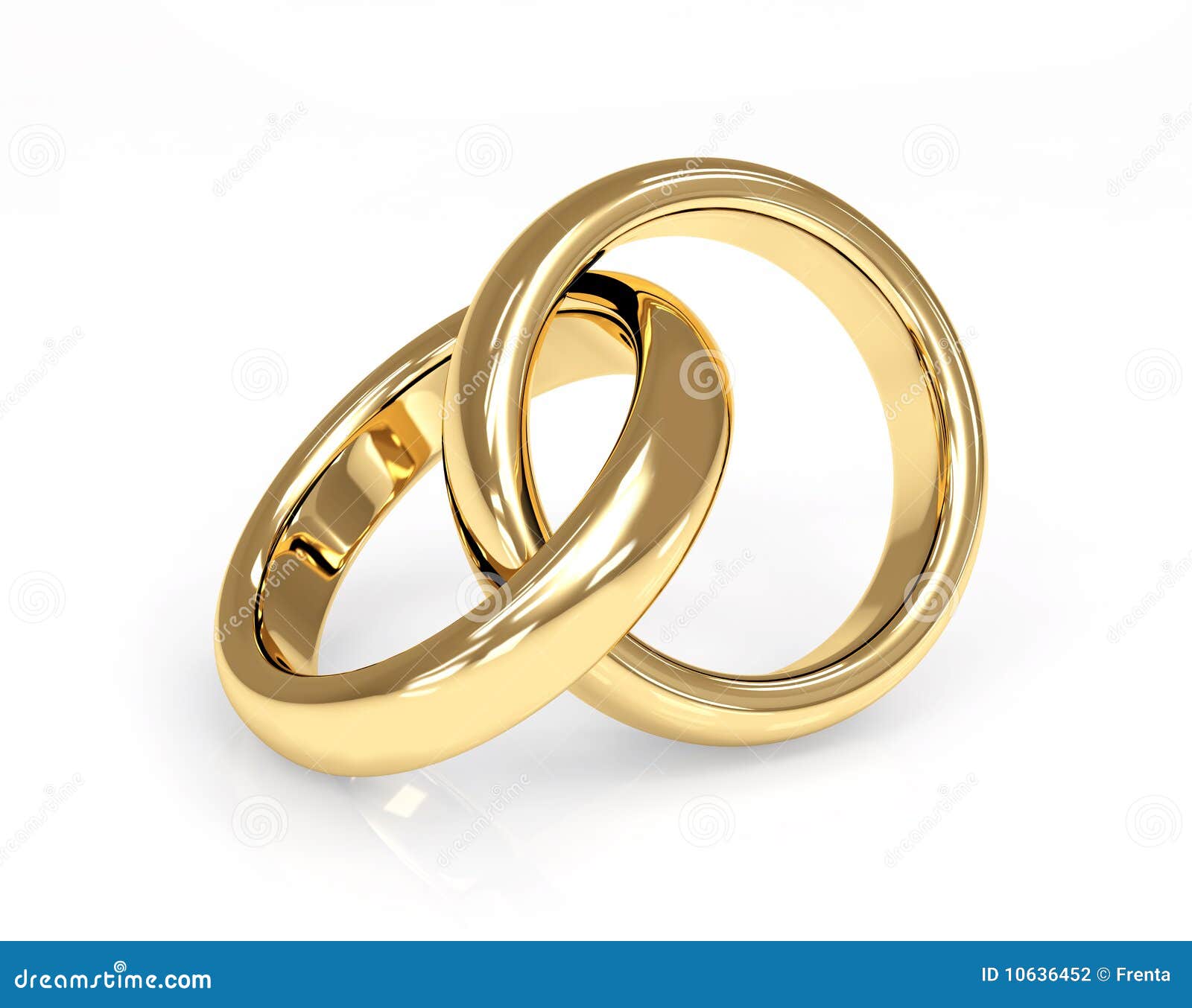Two 3d gold wedding ring stock illustration. Illustration of lovers ...