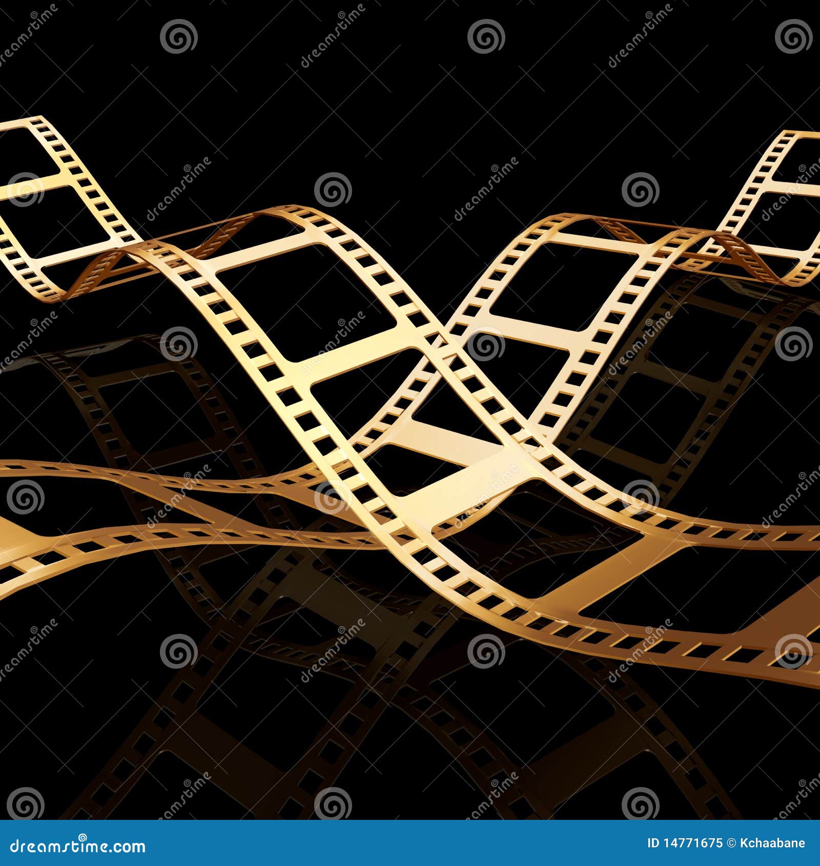 Golden FIlm Reel For FIlm, Movie, Or Cinema Production Logo Vector ...