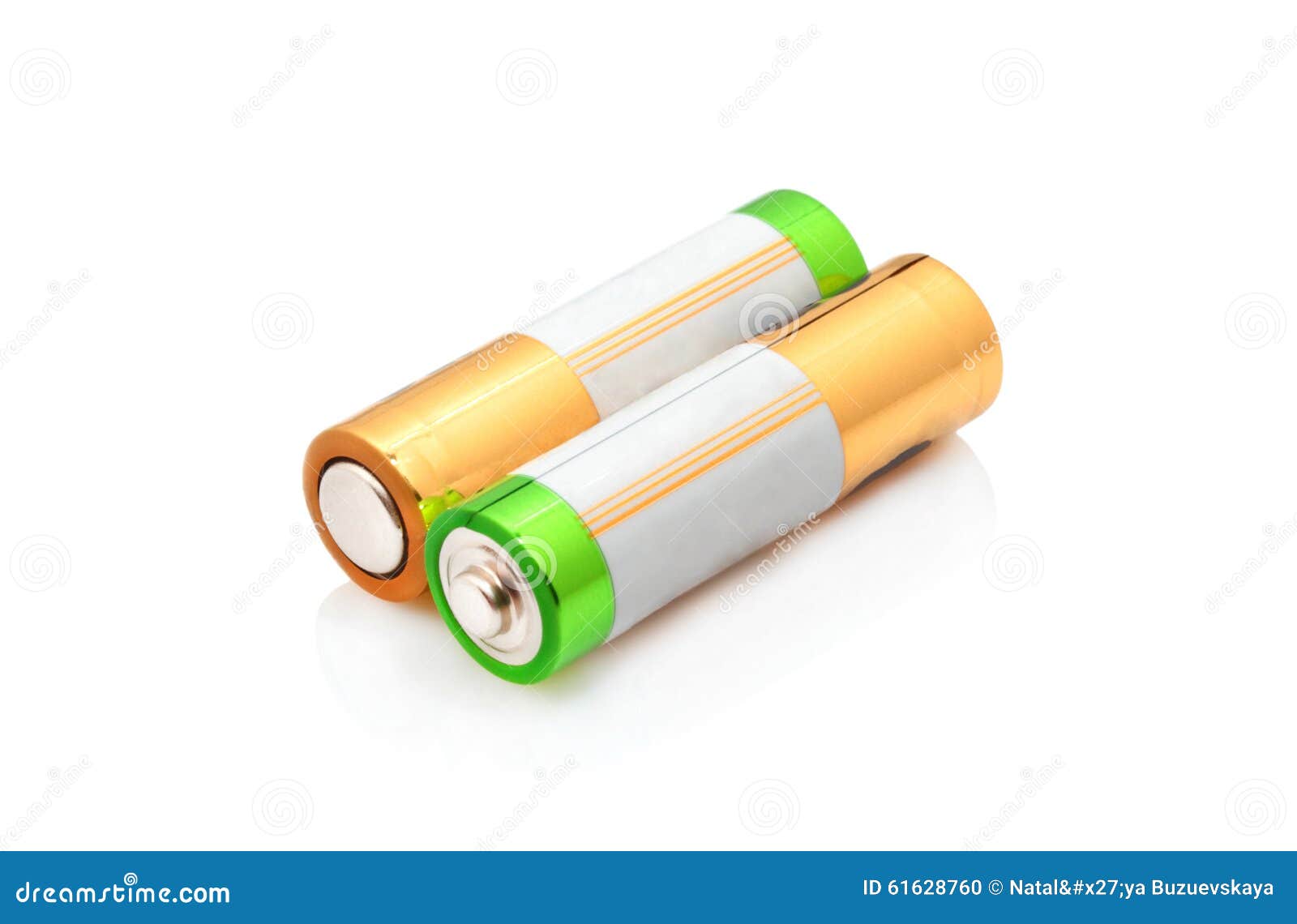 Two AA batteries stock photo. Image of isolated, negative - 61628760