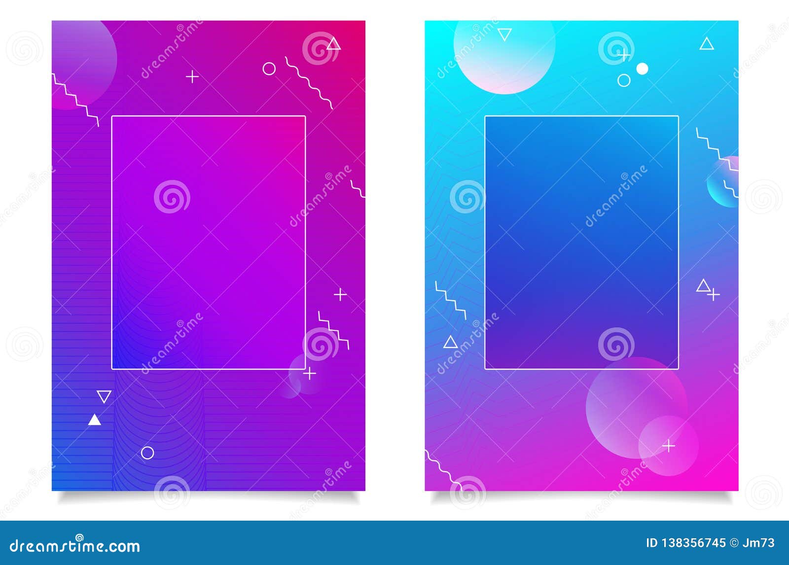 Two Abstract Backgrounds with Modern Gradients and Geometric Elements ...