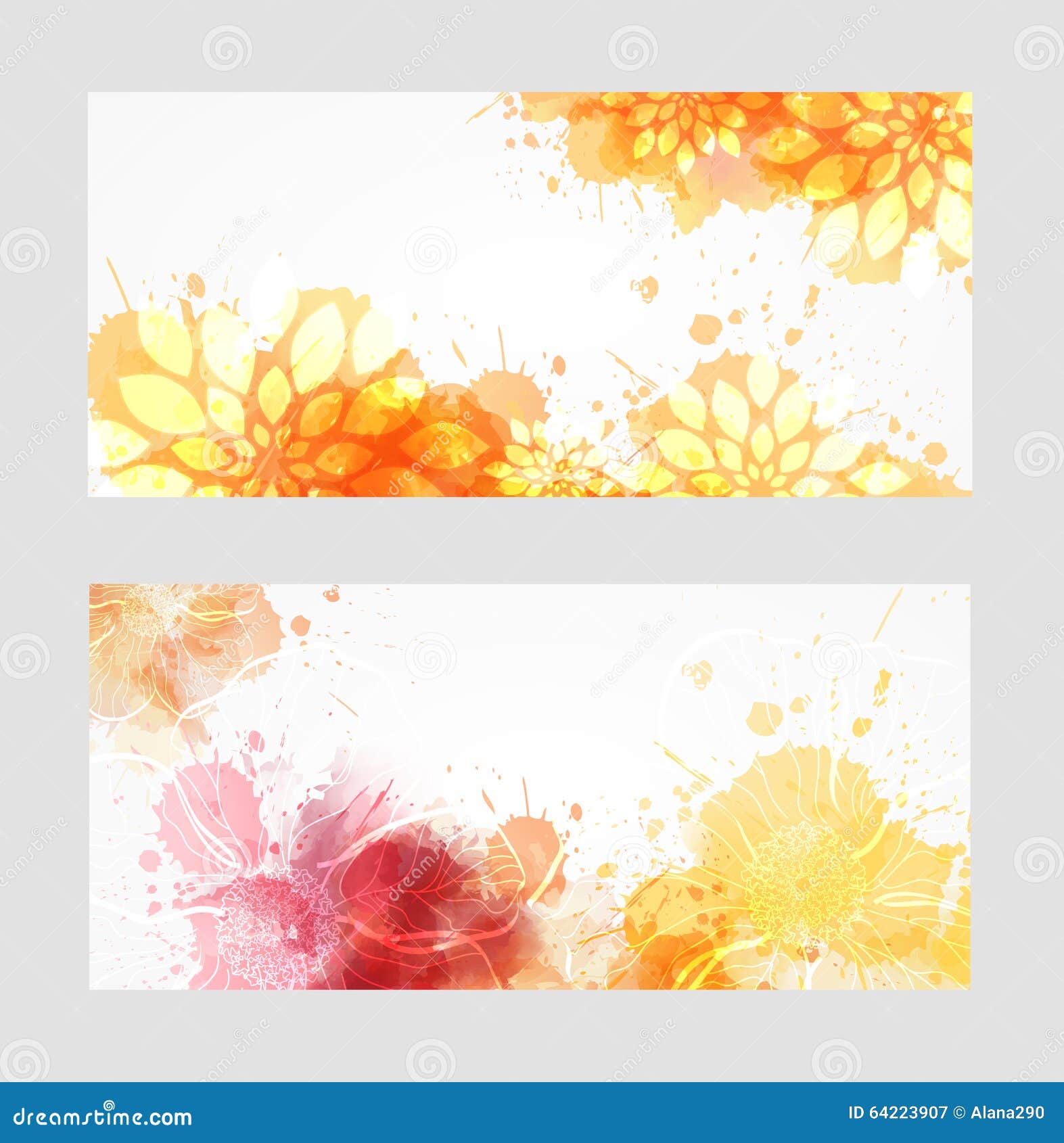 Two abstract banners stock vector. Illustration of design - 64223907